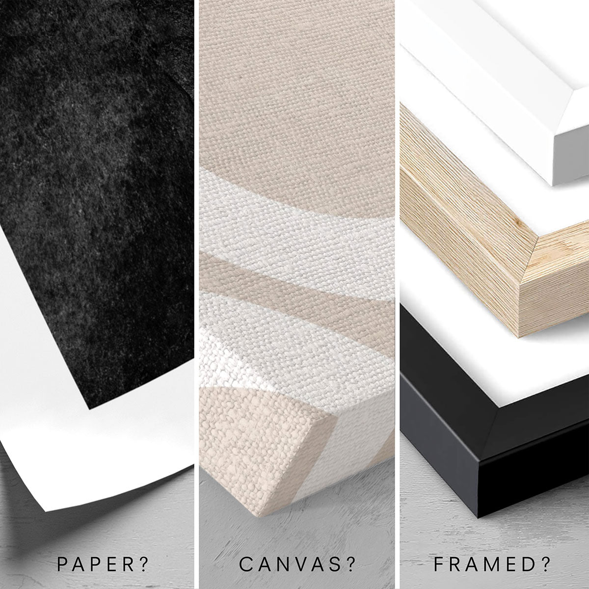 Paper? Canvas? Framed? A helpful guide to our 3 standard print types ...