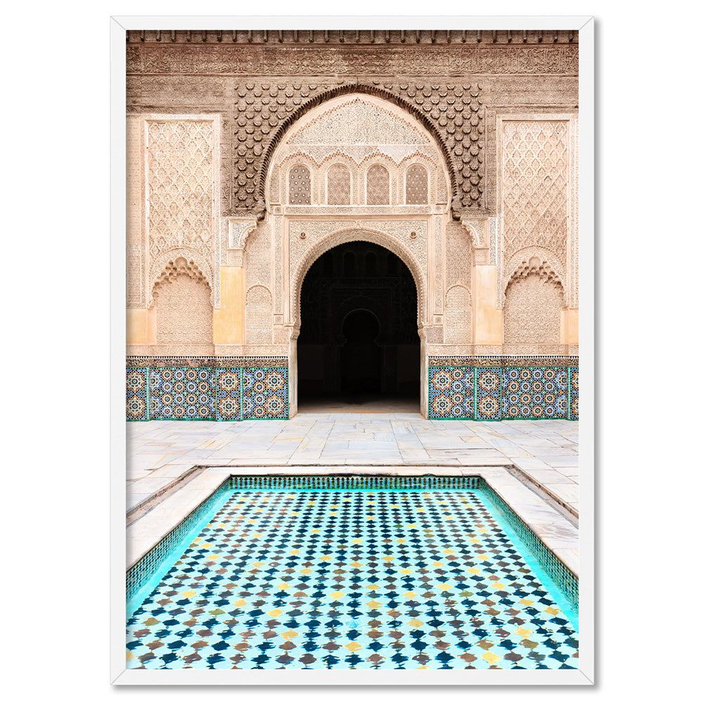 Moroccan Wall Art Print, Marrakech Pool Poster. Arabian Arch – Print ...