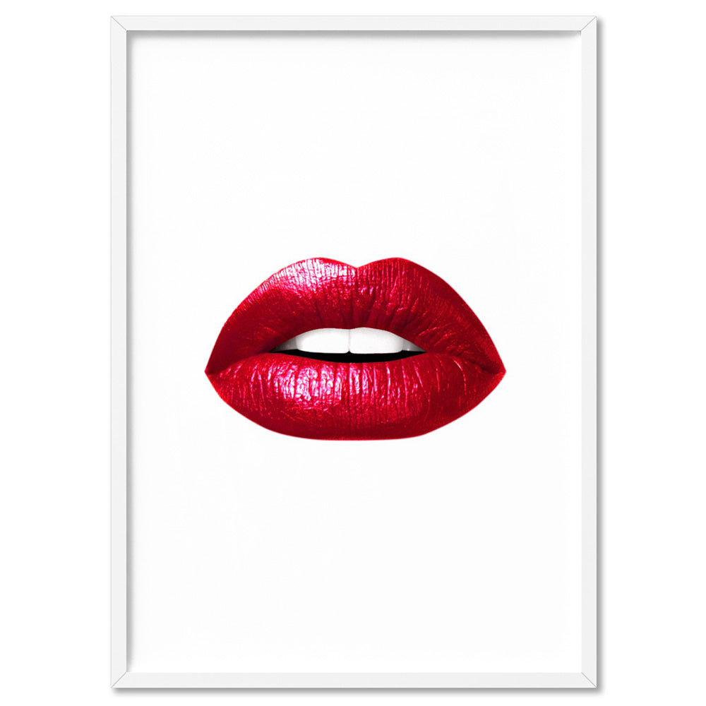 Red Lips Pout Wall Art Print. Fashion Decor Art Print – Print and Proper®
