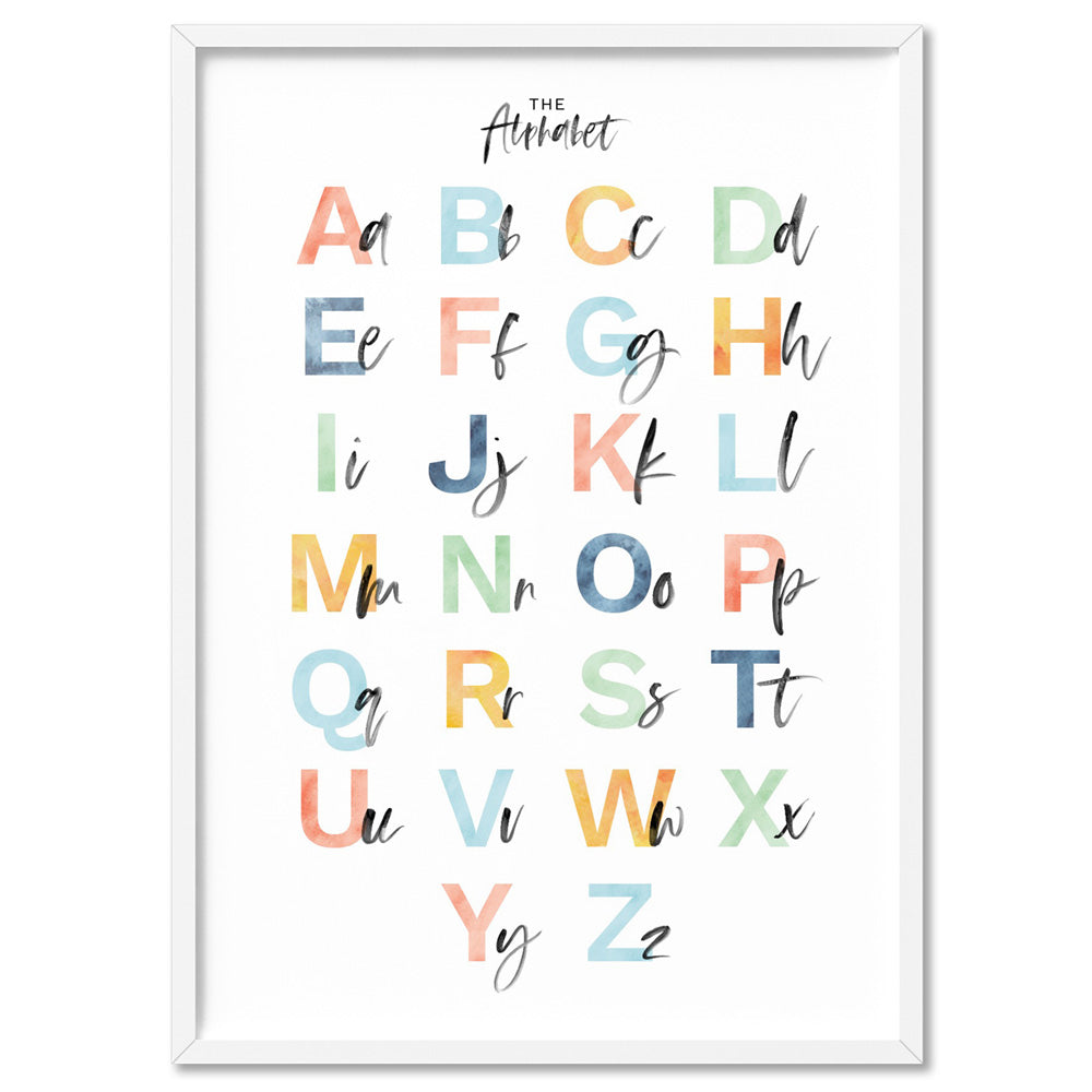 Alphabet Print. Preschool ABC Poster. Uppercase & Lowercase – Print and ...