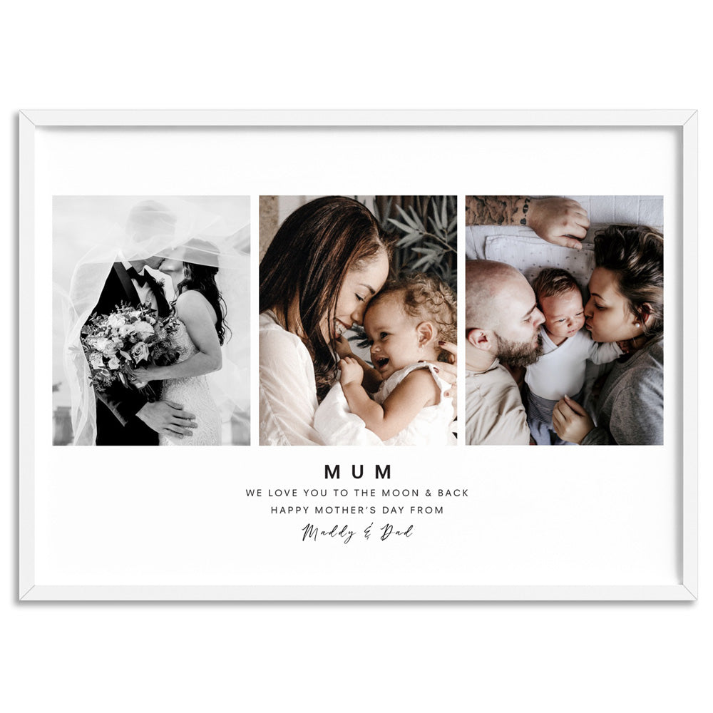 Customised Mother's Day Photo Collage Print. Mum Gift Idea – Print and ...