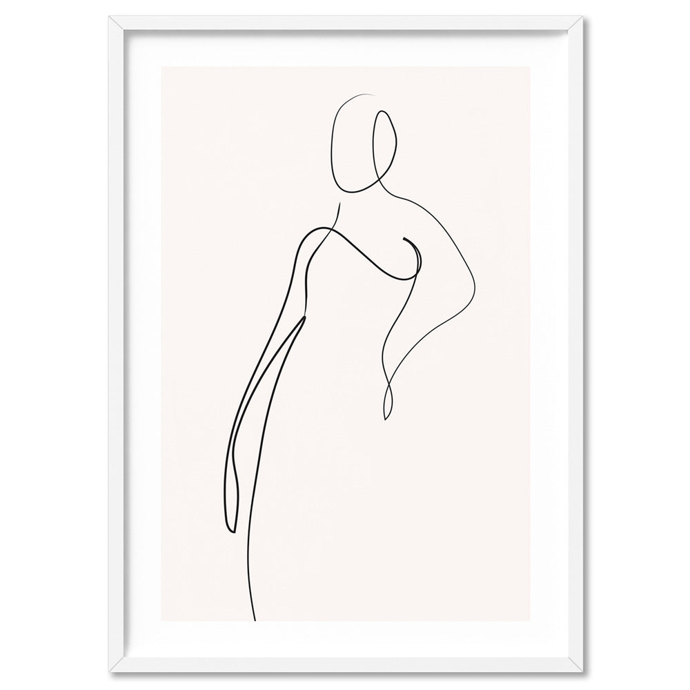 Female Pose Line Art I. Abstract Print. Boho Woman Poster – Print and ...