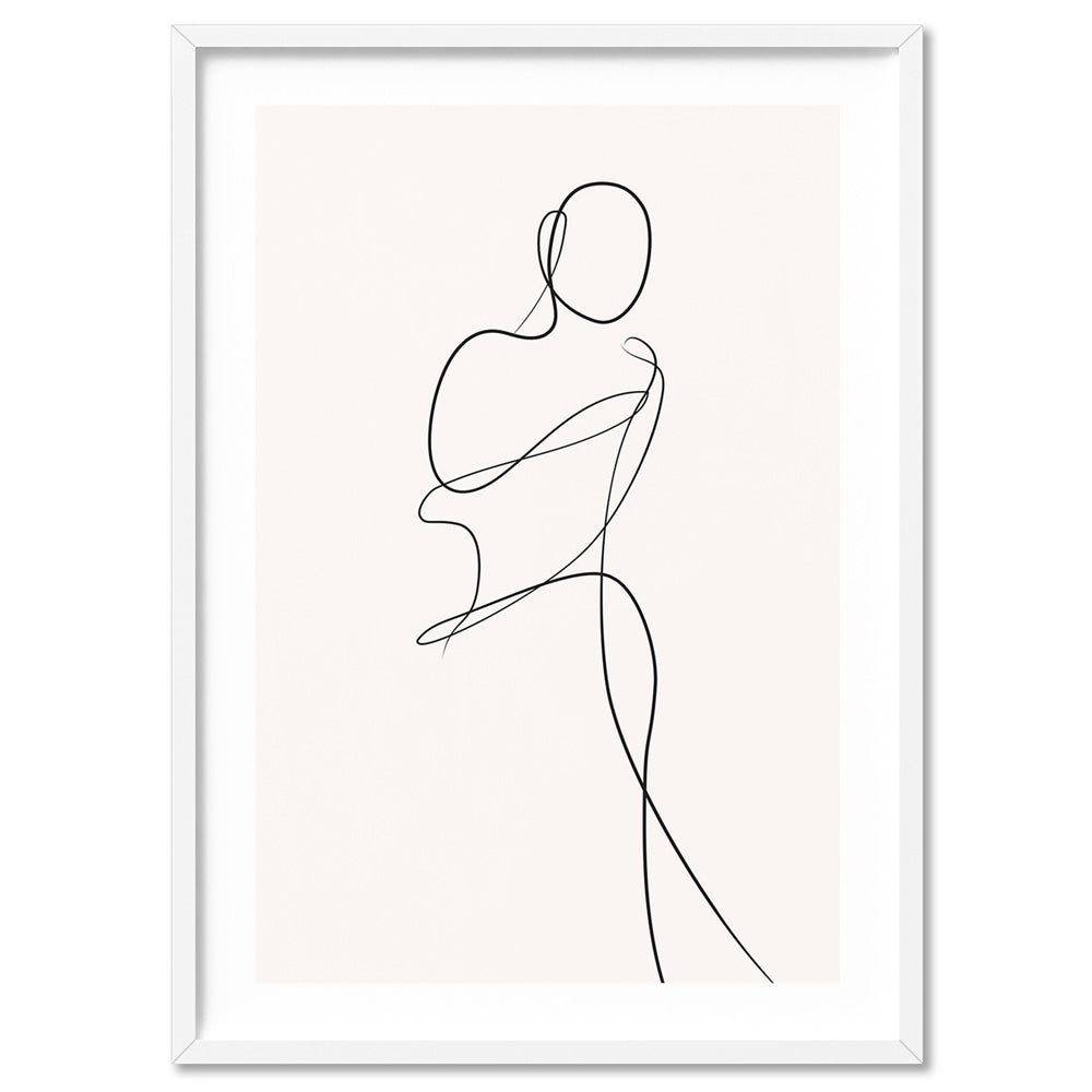 Female Pose Line Art II. Minimalist Print. Boho Woman Poster – Print ...